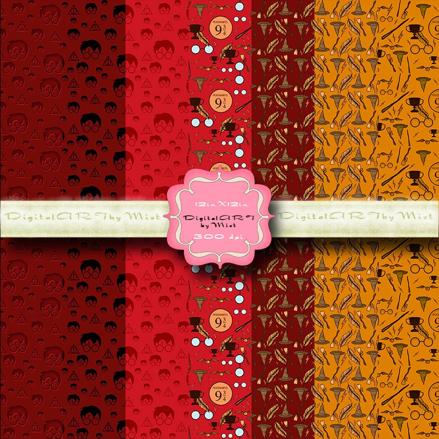 Magic Wizard Digital Scrapbooking Paper | Instant Download Wizarding ...