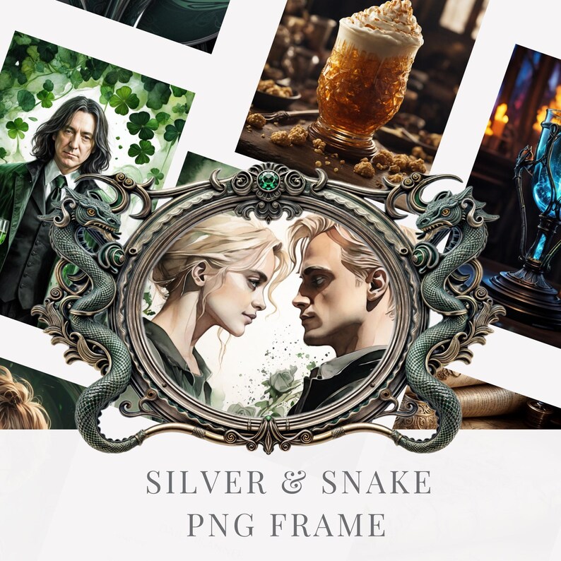 Wizard School Silver Digital Frame PNG | 4 Transparent Photo Frame ...
