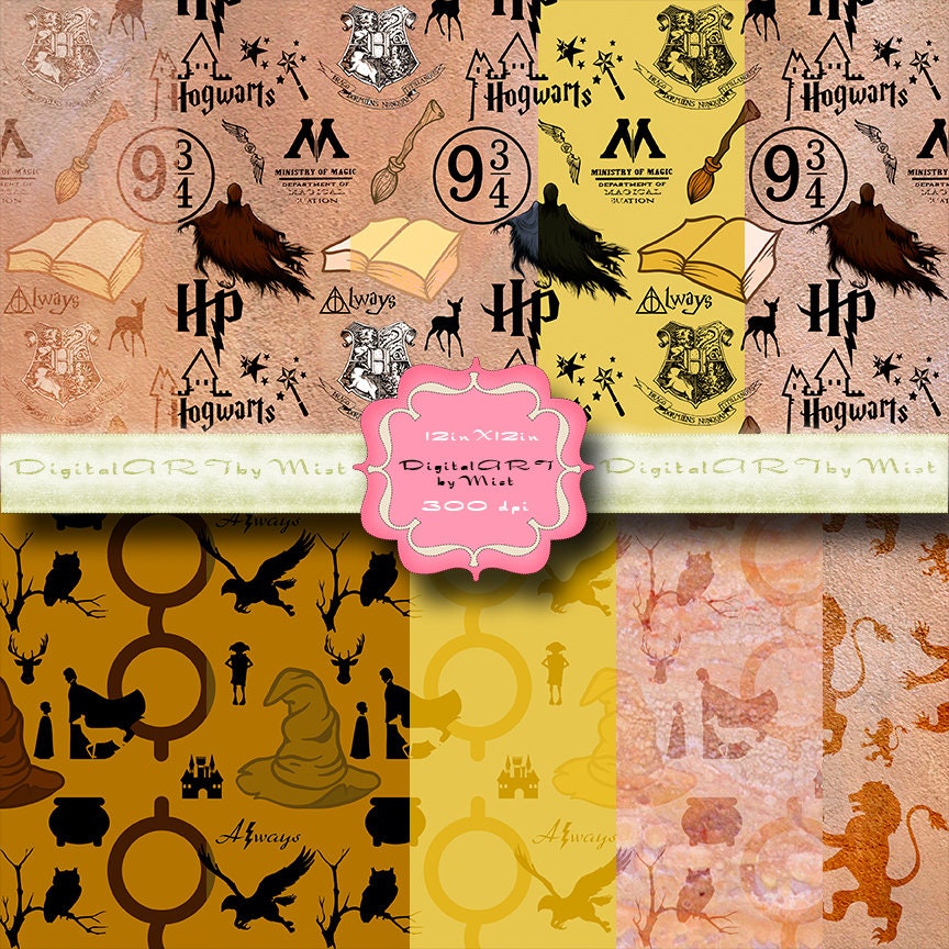Magic Wizard Digital Scrapbooking Paper | Instant Download Digital ...