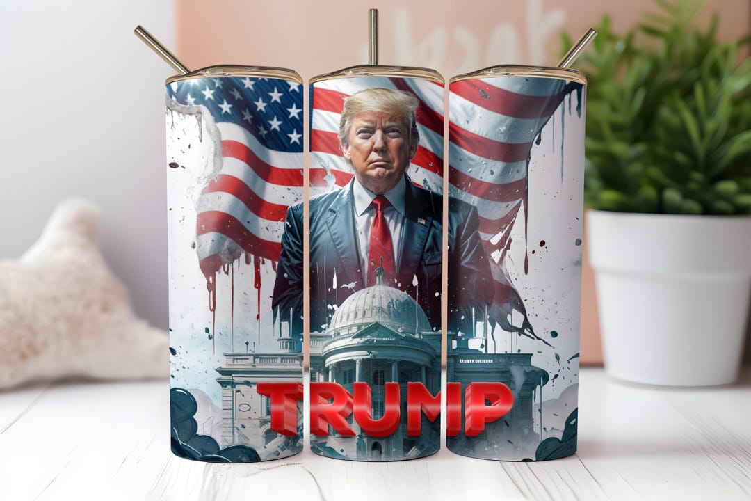 Trump Skinny Tumbler Wrap PNG | Sublimation 20 Oz Tumbler Design ...