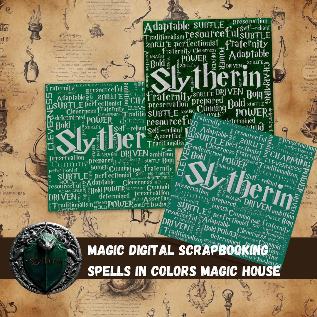 Magic Wizard Digital Scrapbooking Paper Instant Download | Incantations ...
