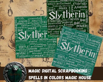 Magic Wizard Digital Scrapbooking Paper Instant Download | Incantations ...