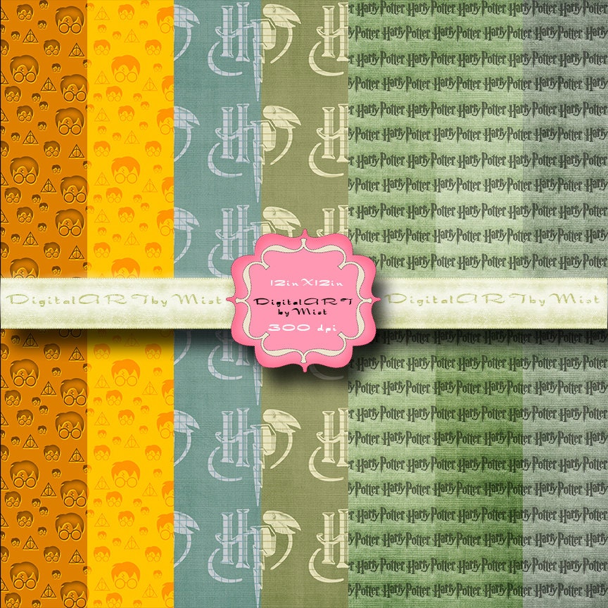 Magic Wizard Digital Scrapbooking Paper | Instant Download Wizarding ...