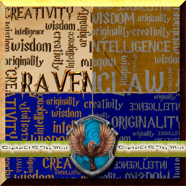 Magic Wizard Inspired Digital Scrapbooking Paper Instant Download ...