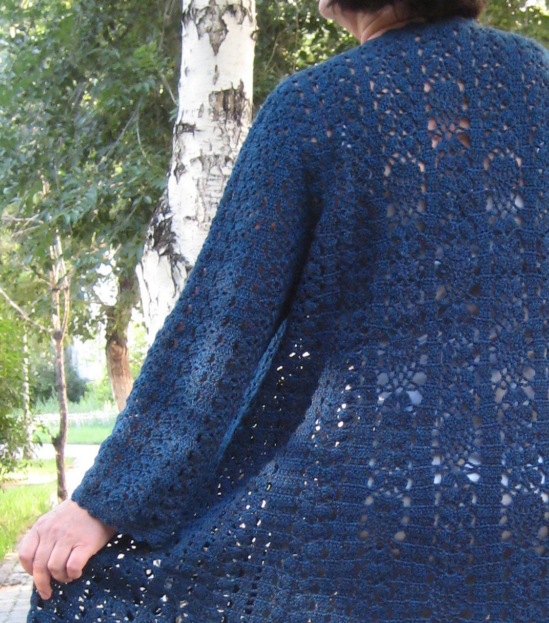 Crochet Lace Cardigan for Women Long Cardigan Long Sleeve - Etsy