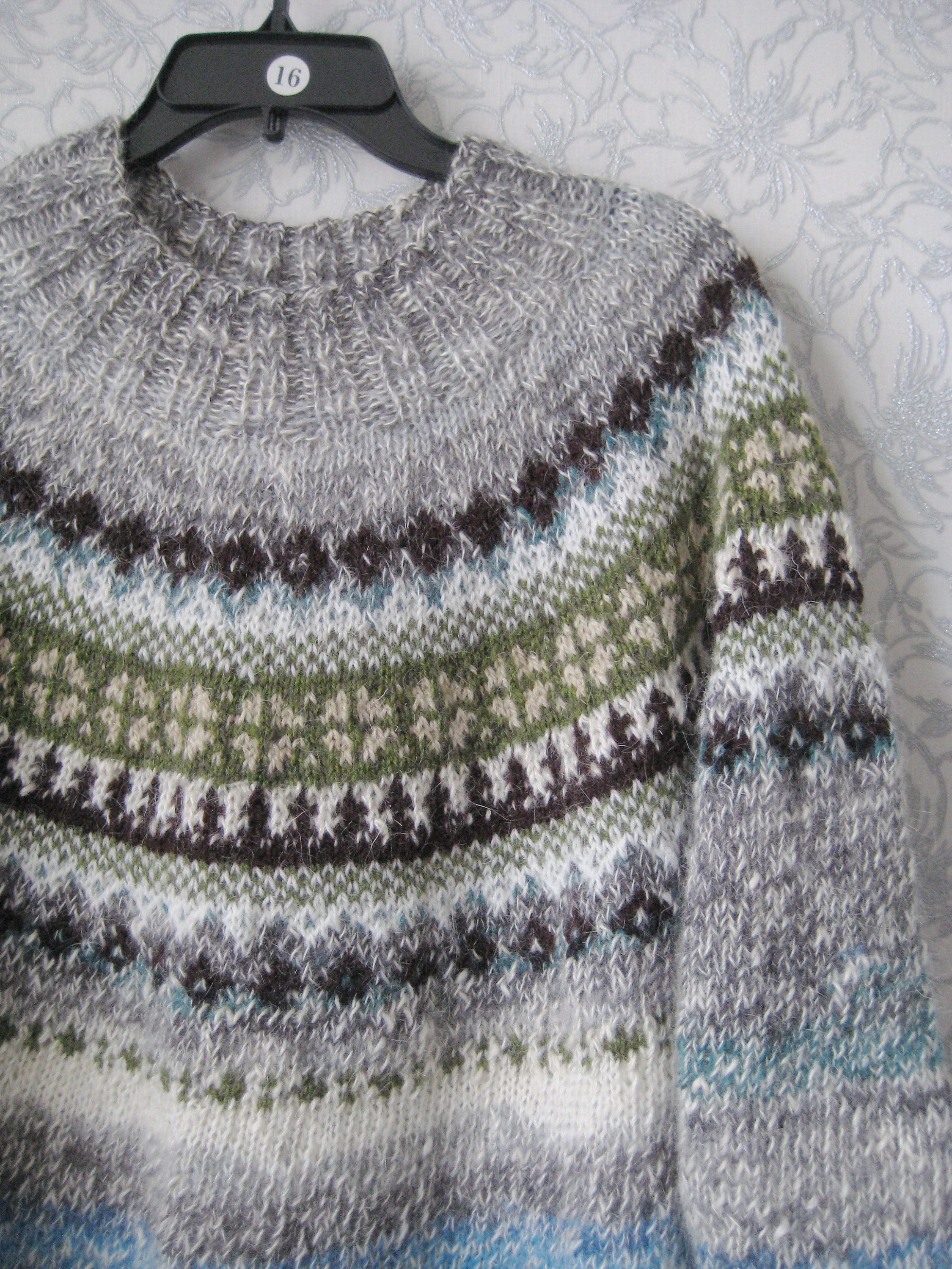 Icelandic Wool Sweater Lopapeysa Organic Rustic Hand-woven Angora ...