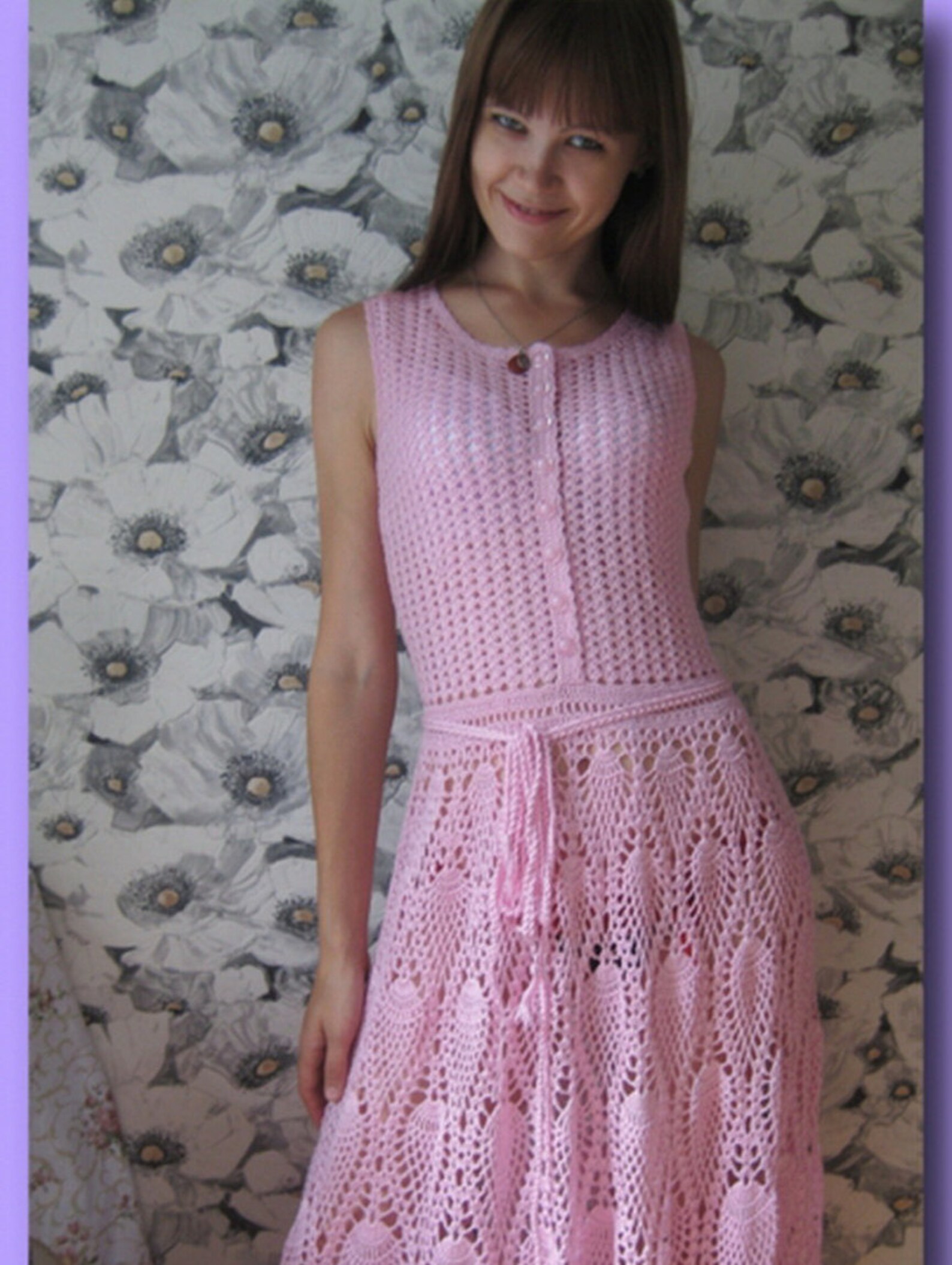 Crocheted Lace Dress. Long Sleeveless Flared Skirt. Made to - Etsy