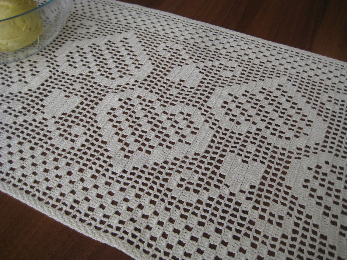 Lace Table Runner Crochet Runner Apartment Decor - Etsy