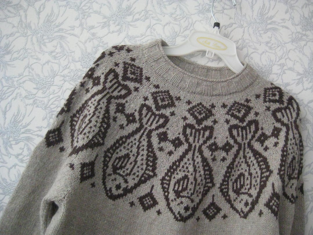 Hand Knitted Fair Isle Sweater, Women's Sweater , Men's Sweater With an ...