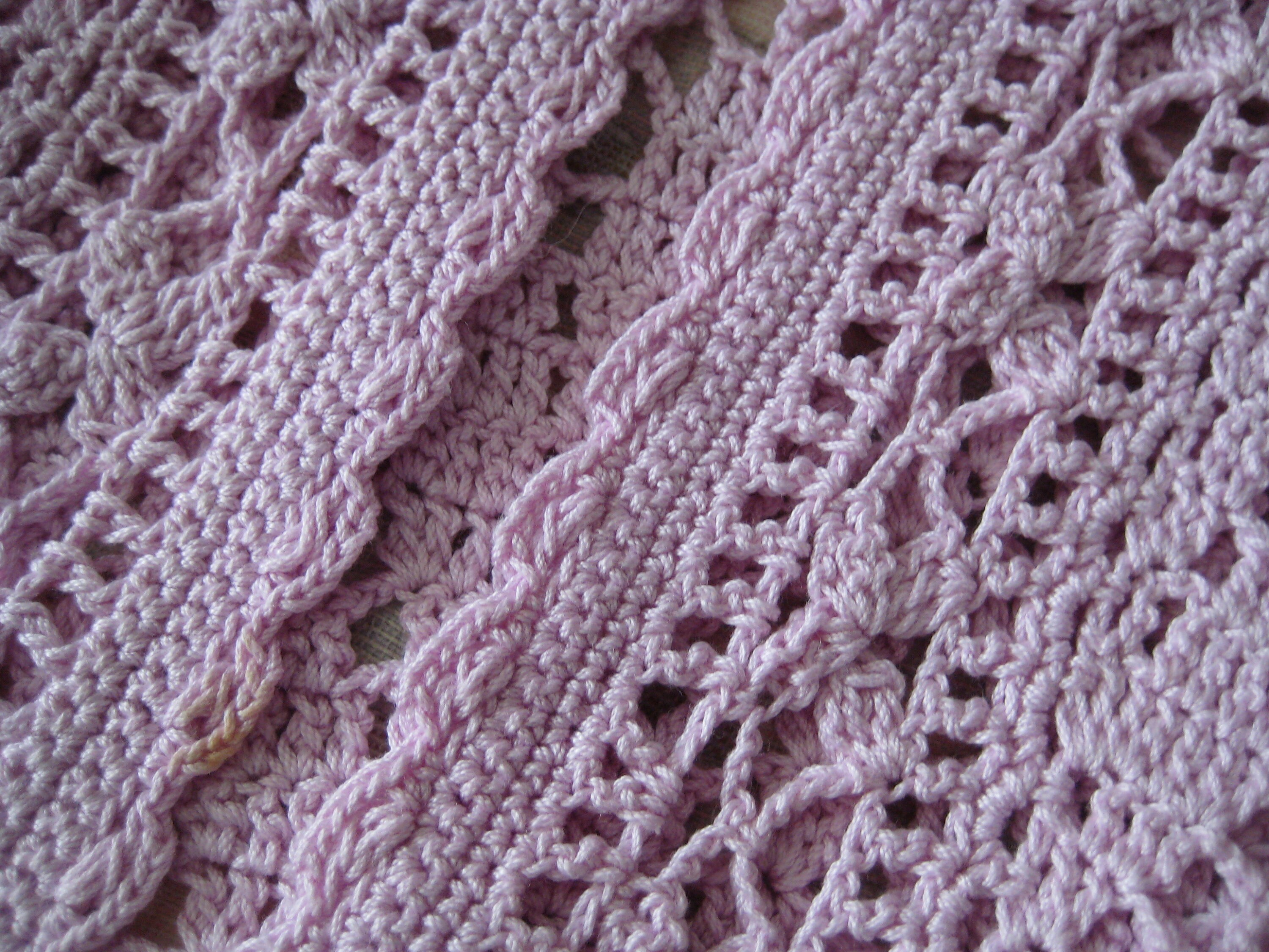 Pink Crochet Jacket Cropped Cardigan in Vintage Style Cotton Buttoned ...