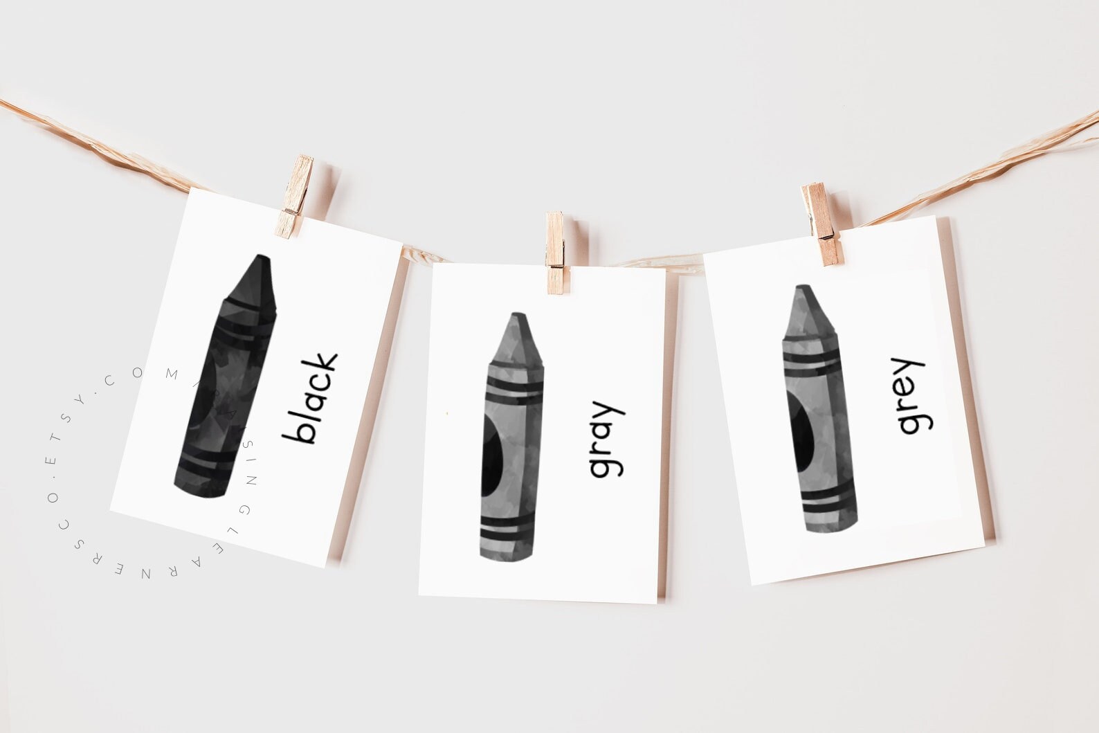 Set of 12 Color Flashcards Printable / Color Cards, Color of the Week ...