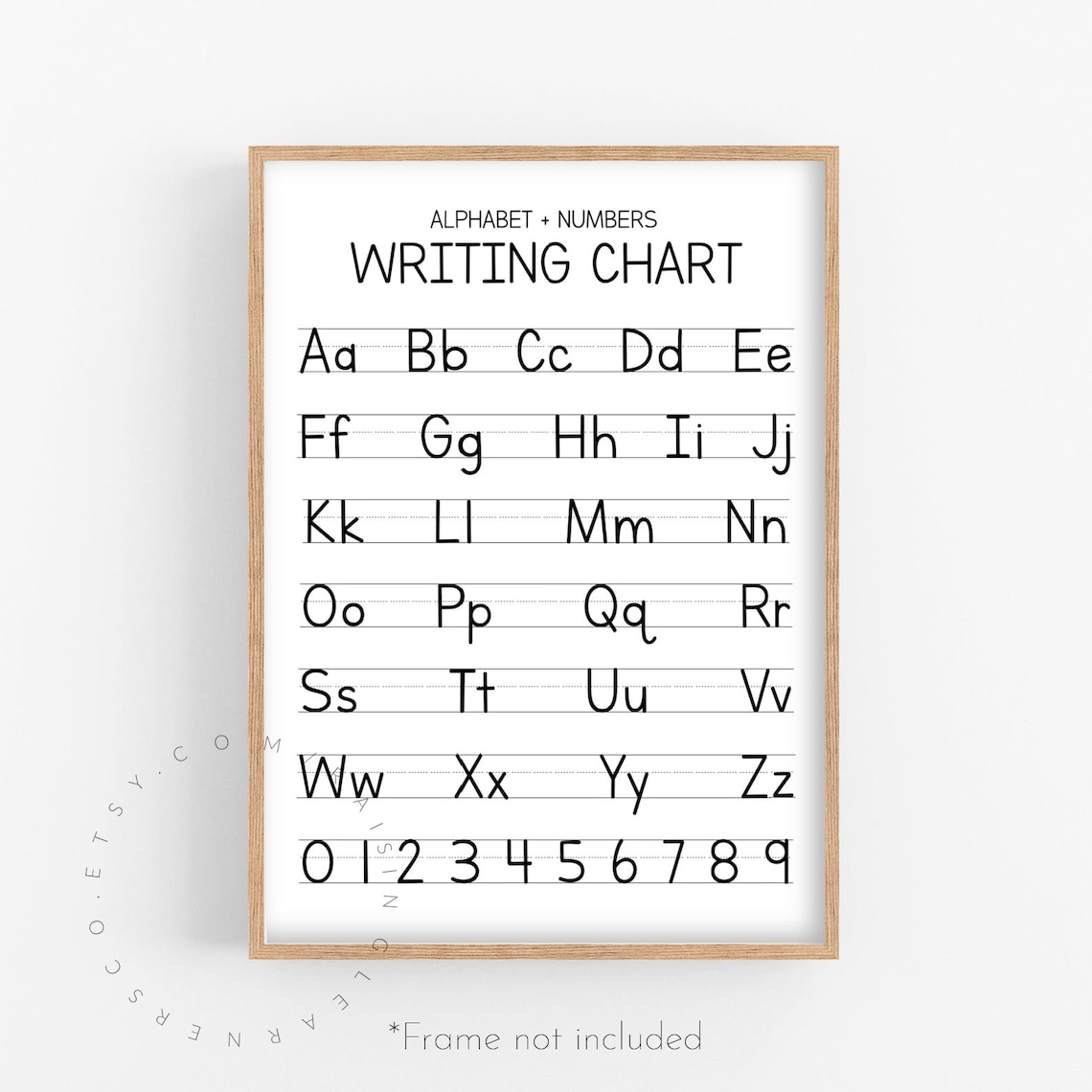 Alphabet Writing Chart Poster (unframed) / Alphabet Poster, ABC Chart ...