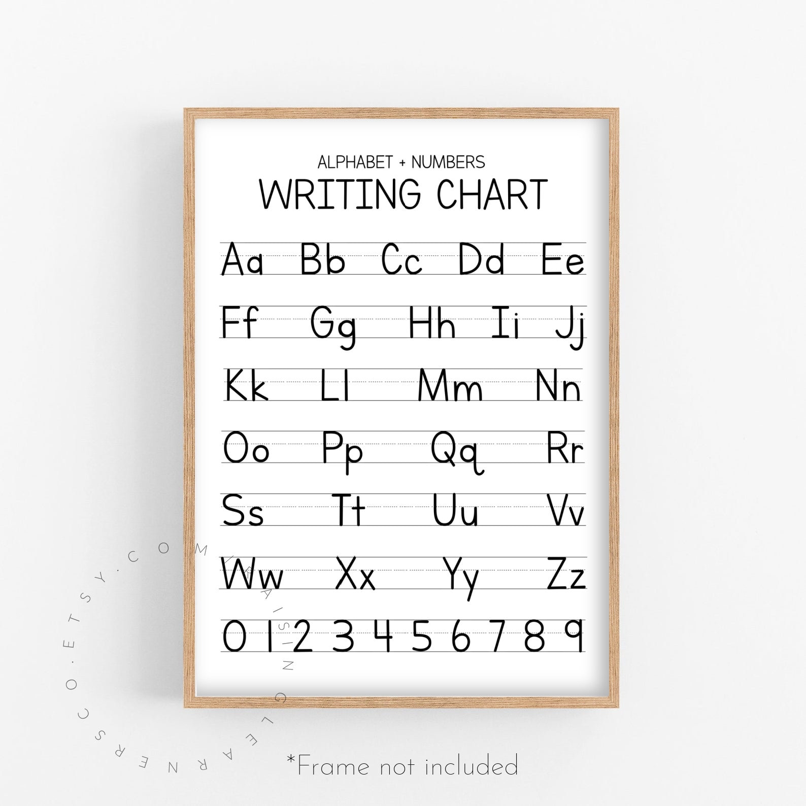 Alphabet Writing Chart Poster (unframed) / Alphabet Poster, ABC Chart ...