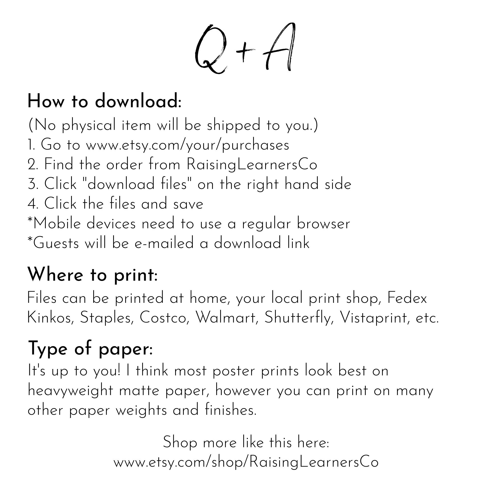 Four Seasons Digital Download / Four Seasons Printable, Seasons Print ...
