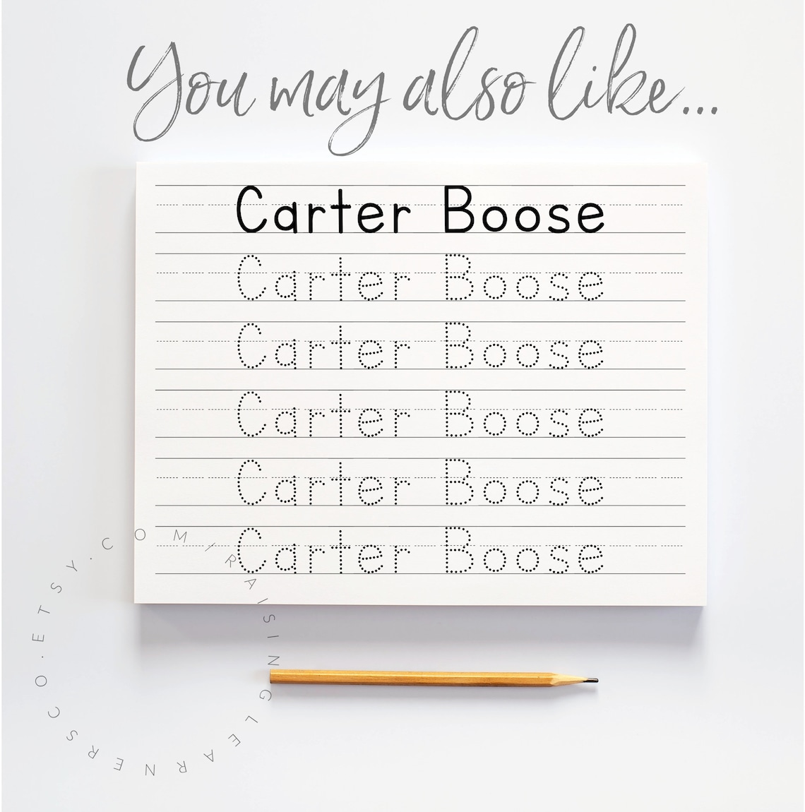 Custom Cursive Name Practice Worksheet Digital Download / Name Tracing ...