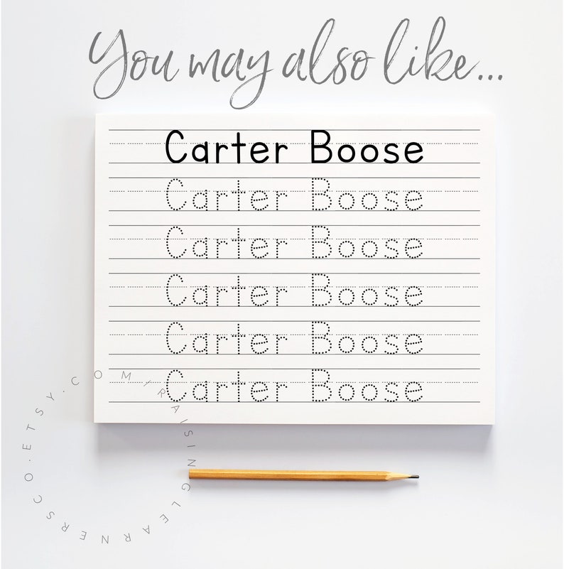 Custom Cursive Name Practice Worksheet Digital Download / Name Tracing ...