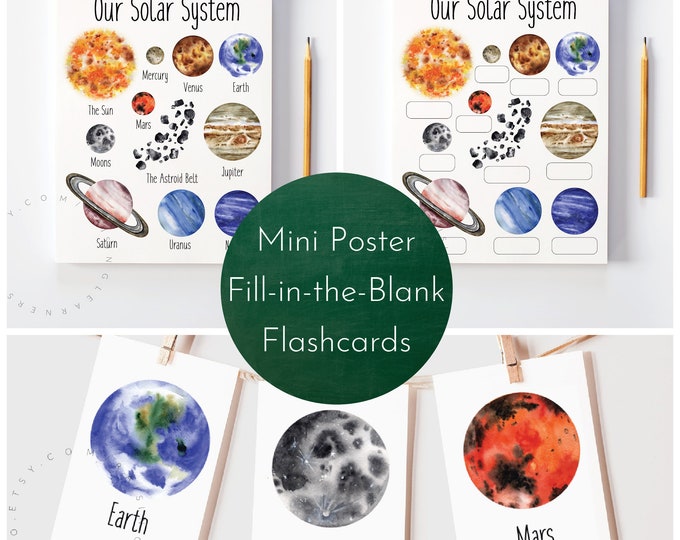 Solar System Fact Cards, Planets Printable, Homeschool Solar System ...