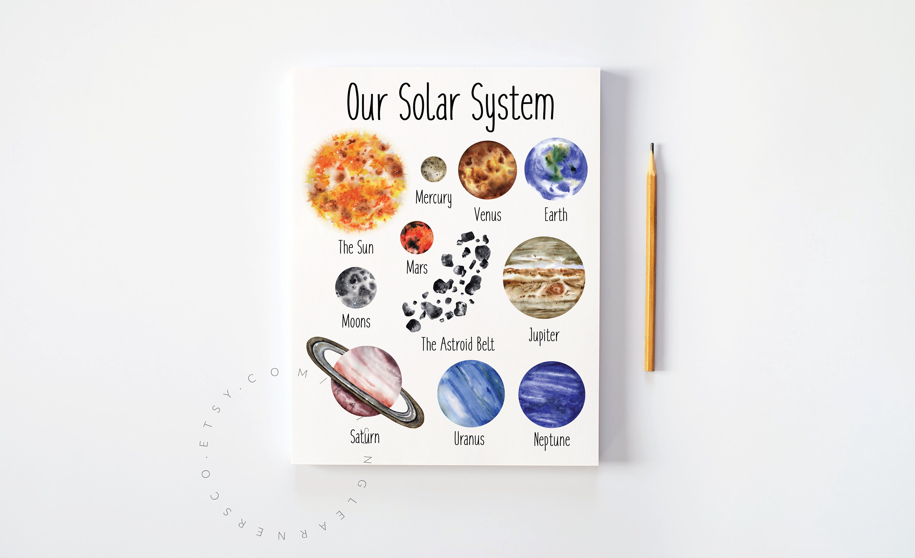 Our Solar System Pack Digital Download / Solar System Printable, Solar ...