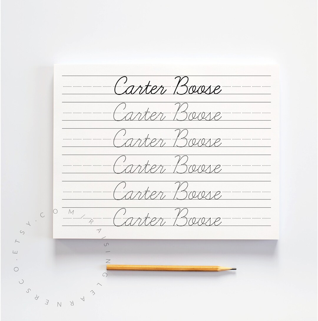 Custom Cursive Name Practice Worksheet Digital Download / Name Tracing ...