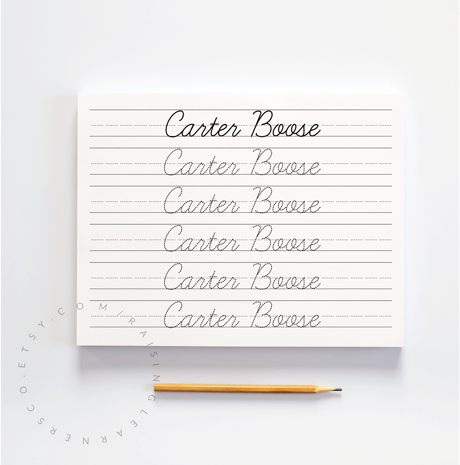 Custom Cursive Name Practice Worksheet Digital Download / Name Tracing ...