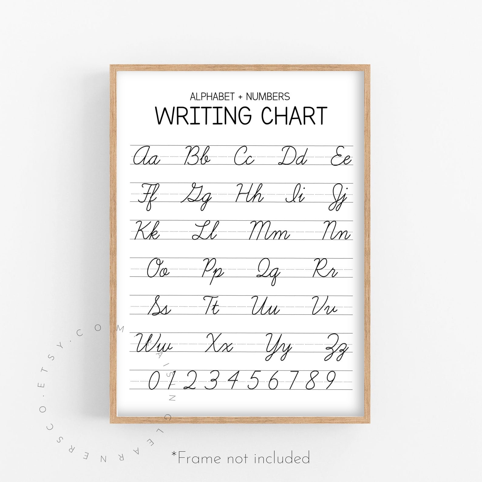 Cursive Writing Chart Poster (unframed) / Cursive Alphabet Poster ...