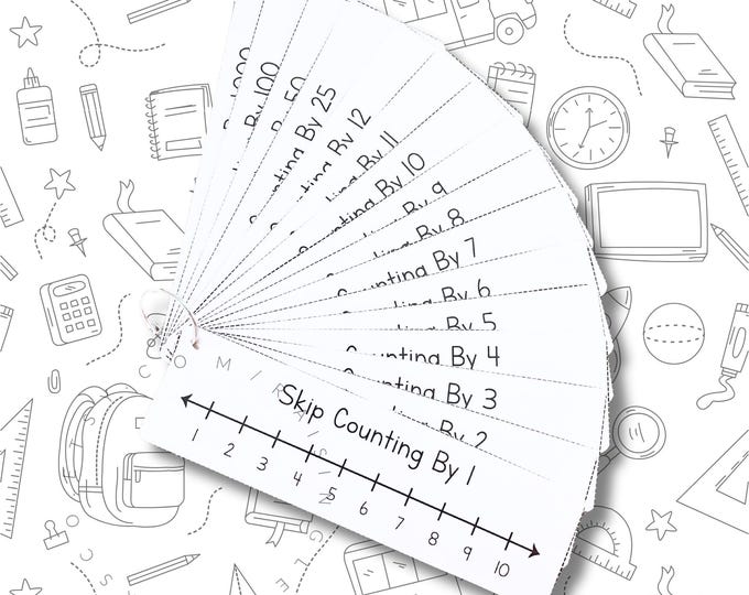 Printable Skip Counting Cards, Homeschool Math Activity, Math Flash ...