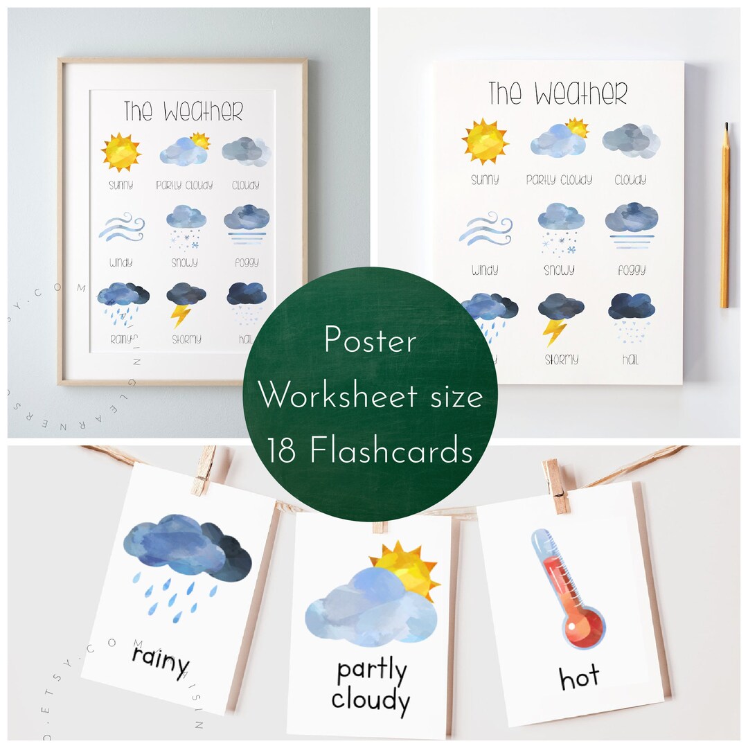 Weather Bundle Digital Download / Weather Print, Whats the Weather ...