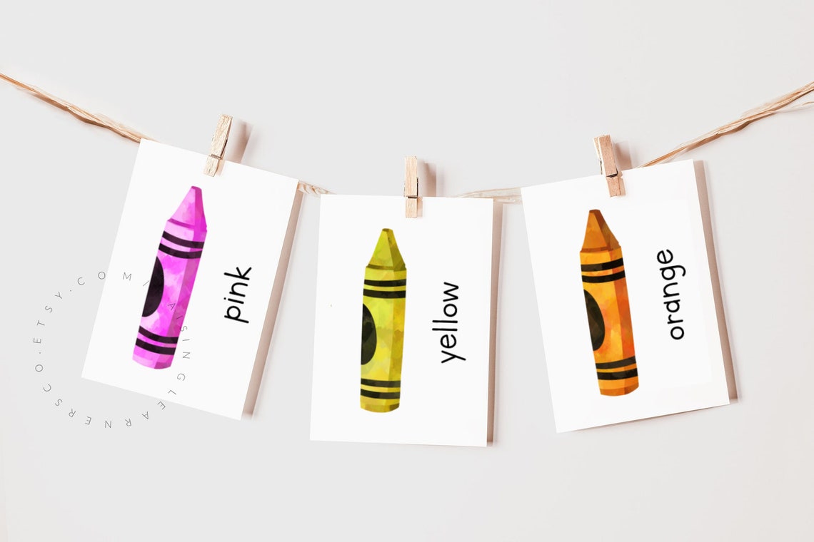 Set of 12 Color Flashcards Printable / Color Cards, Color of the Week ...