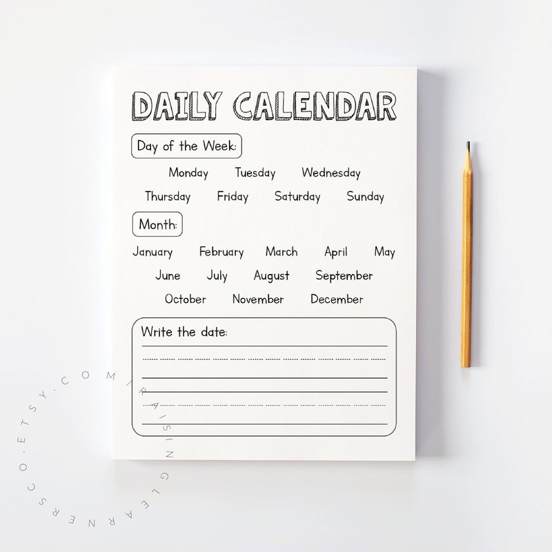 Homeschool Wall Calendar - Etsy