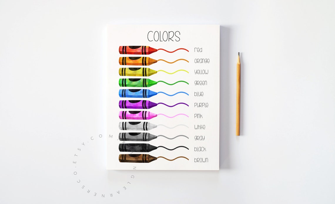 Colors Poster Digital Print / Colors Printable Colors Print - Etsy