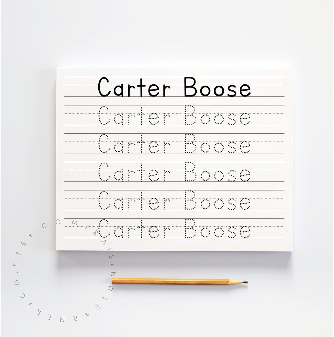 Custom Name Handwriting Practice Worksheet Digital Download / Name ...