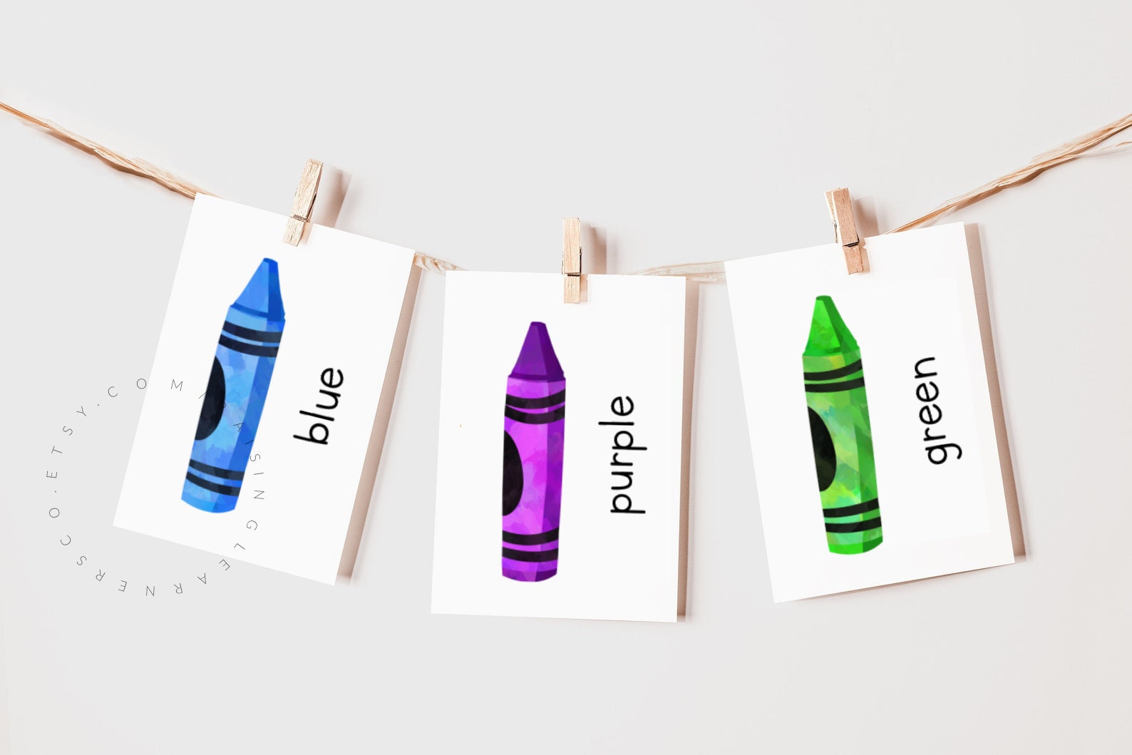 Set of 12 Color Flashcards Printable / Color Cards, Color of the Week ...