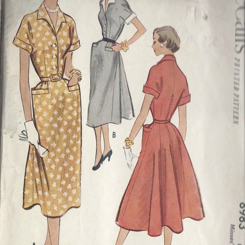 1952 Vintage Sewing Pattern B29 DRESS R714 Simplicity - Etsy