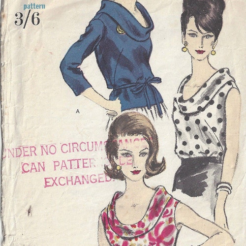 Misses' Blouse Vogue Sewing Pattern V1902 - Etsy