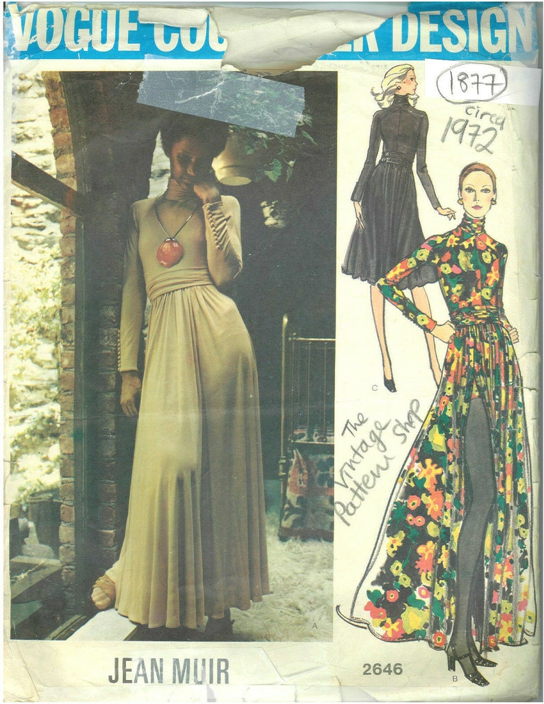 1972 Vintage VOGUE Sewing Pattern B34 Dress & Shorts - Etsy