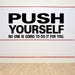 Wall Decal, Push Yourself, Gym Decal, Workout Decal, Fitness Decal ...