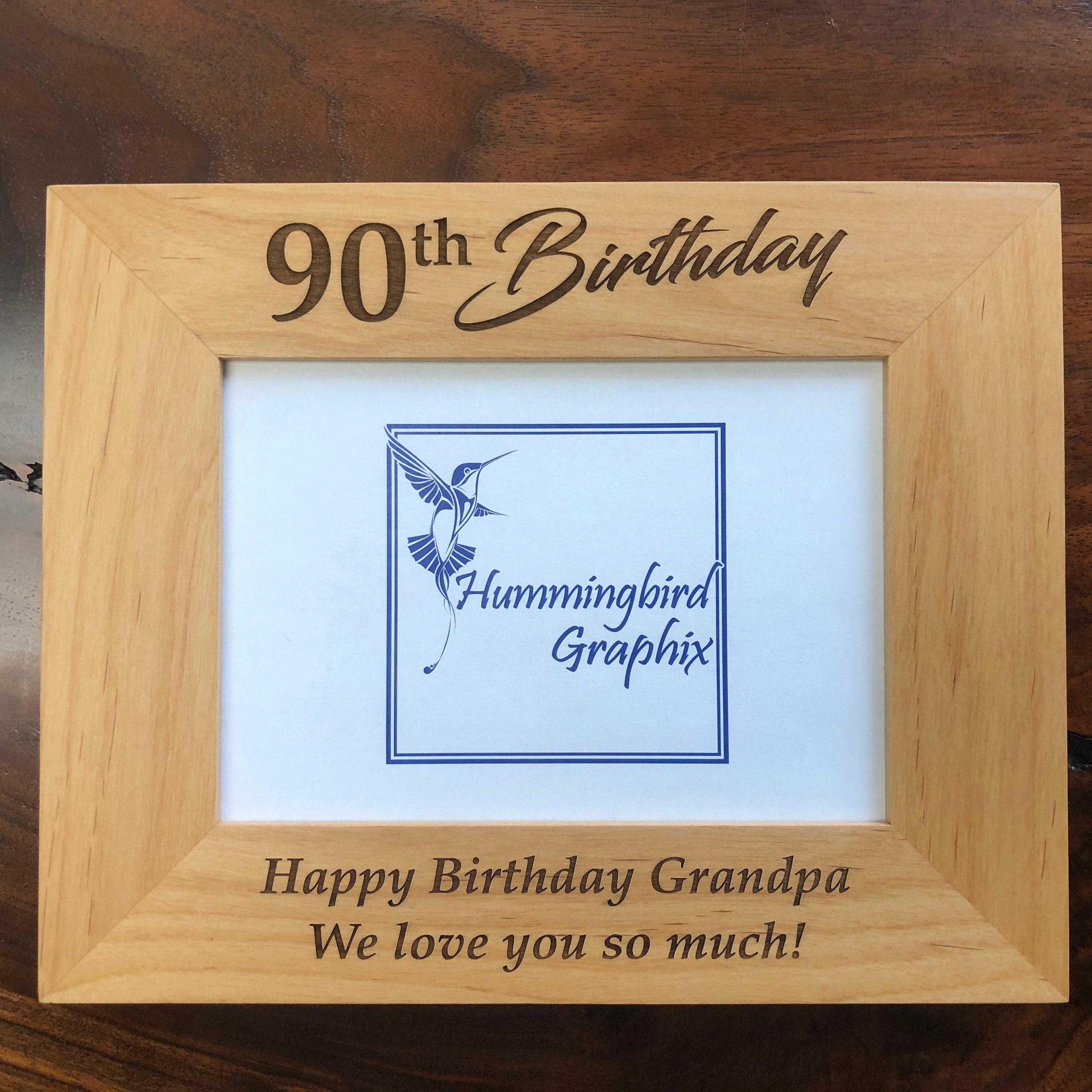 90th Birthday Photo Frame Personalized Birthday Frame 90th - Etsy
