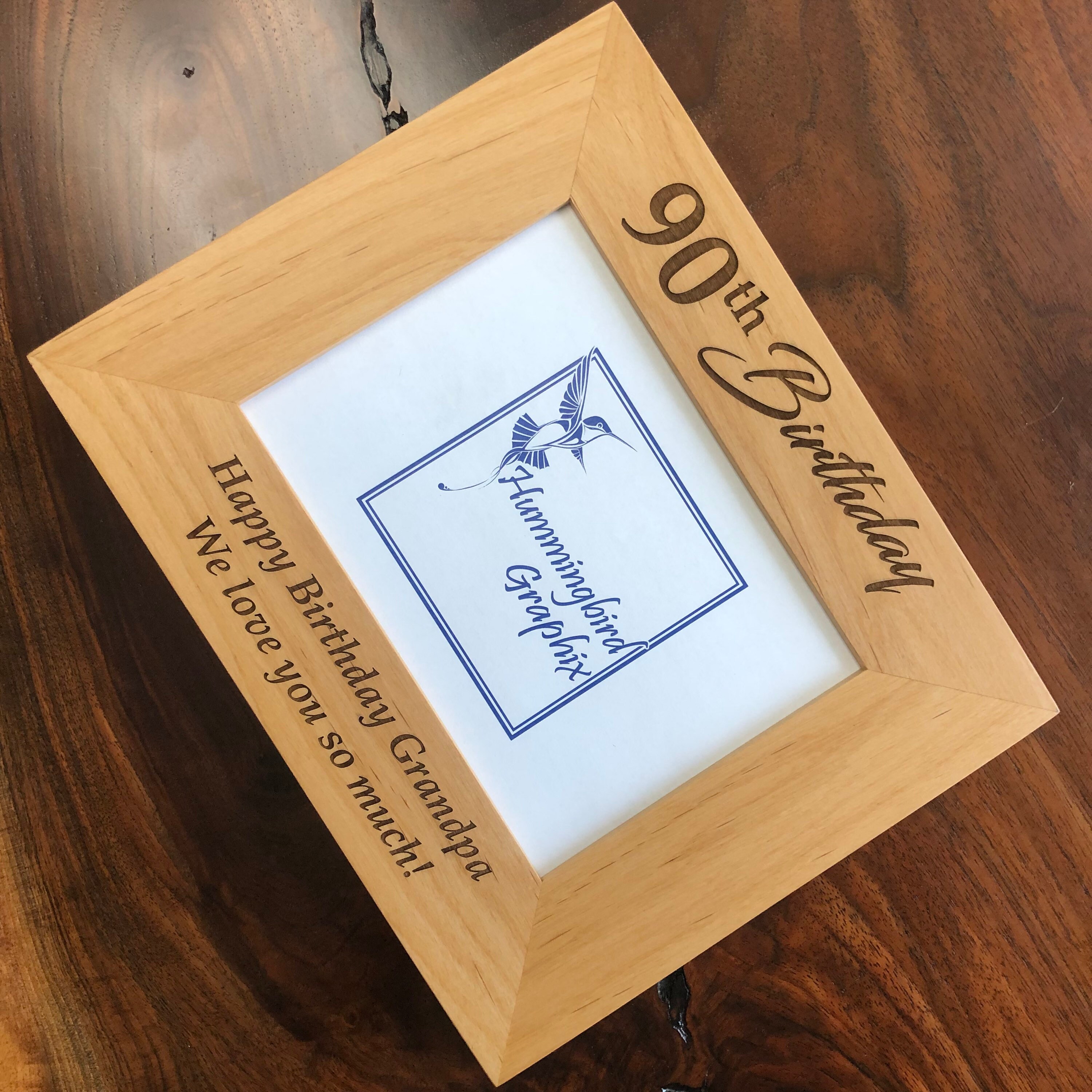 90th Birthday Photo Frame Personalized Birthday Frame 90th - Etsy