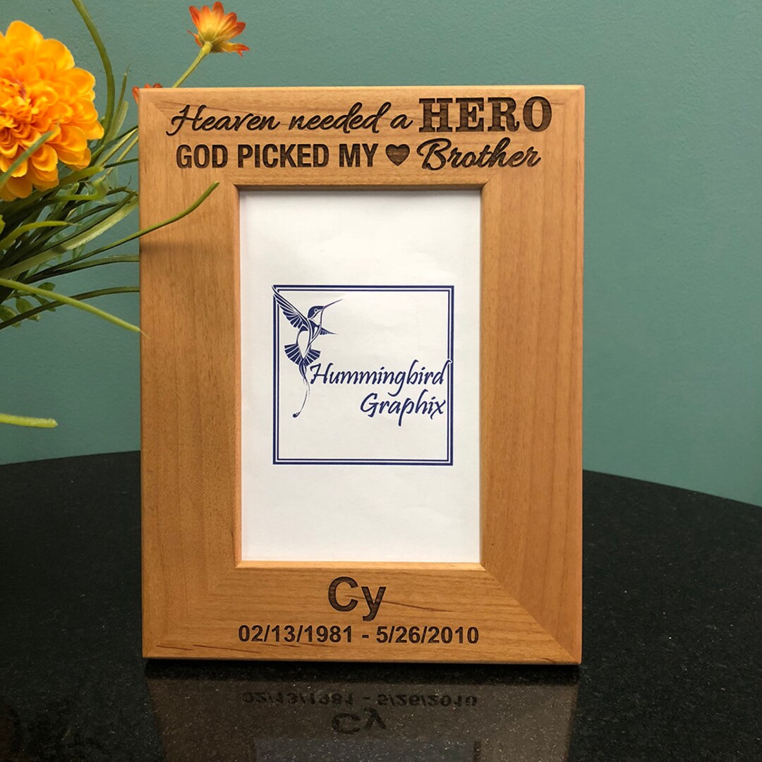 Personalized Memorial Picture Frame: Engraved Sympathy Gift - Etsy