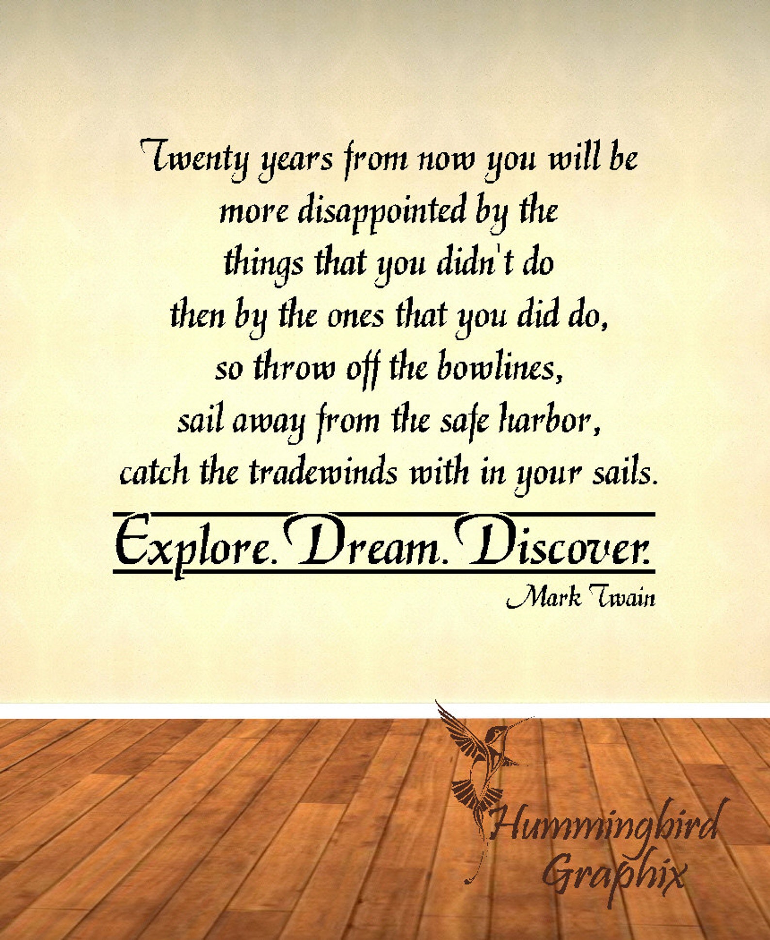 Twenty Years from now 2 Vinyl Decal Sticker Art Wall Words | Etsy