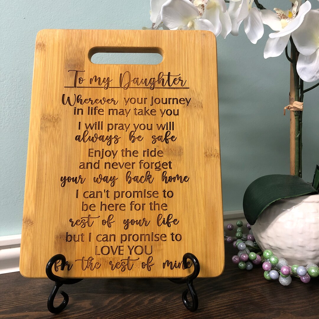 Engraved Bamboo Cutting Board, to My Daughter Gift - Etsy