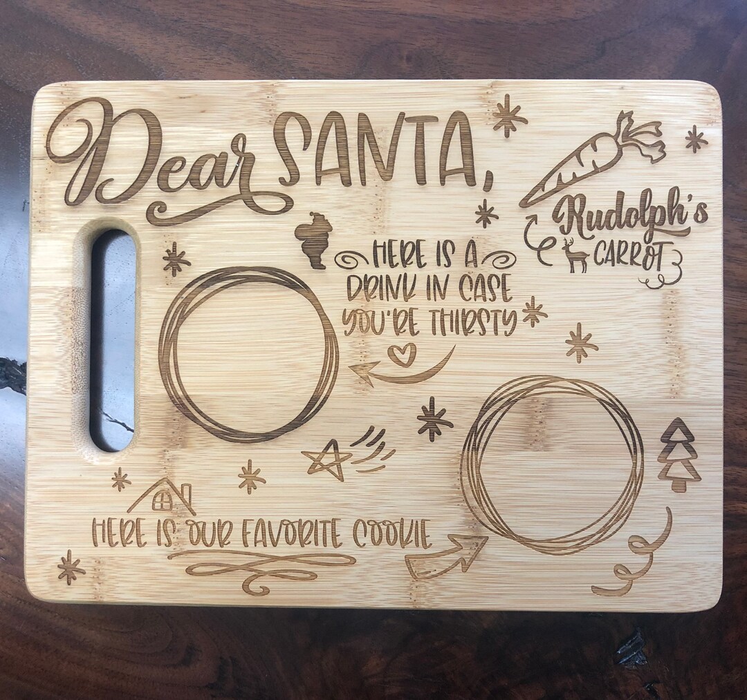 Dear Santa Cookie Tray, Dear Santa Cookie Plate, Christmas Cutting ...