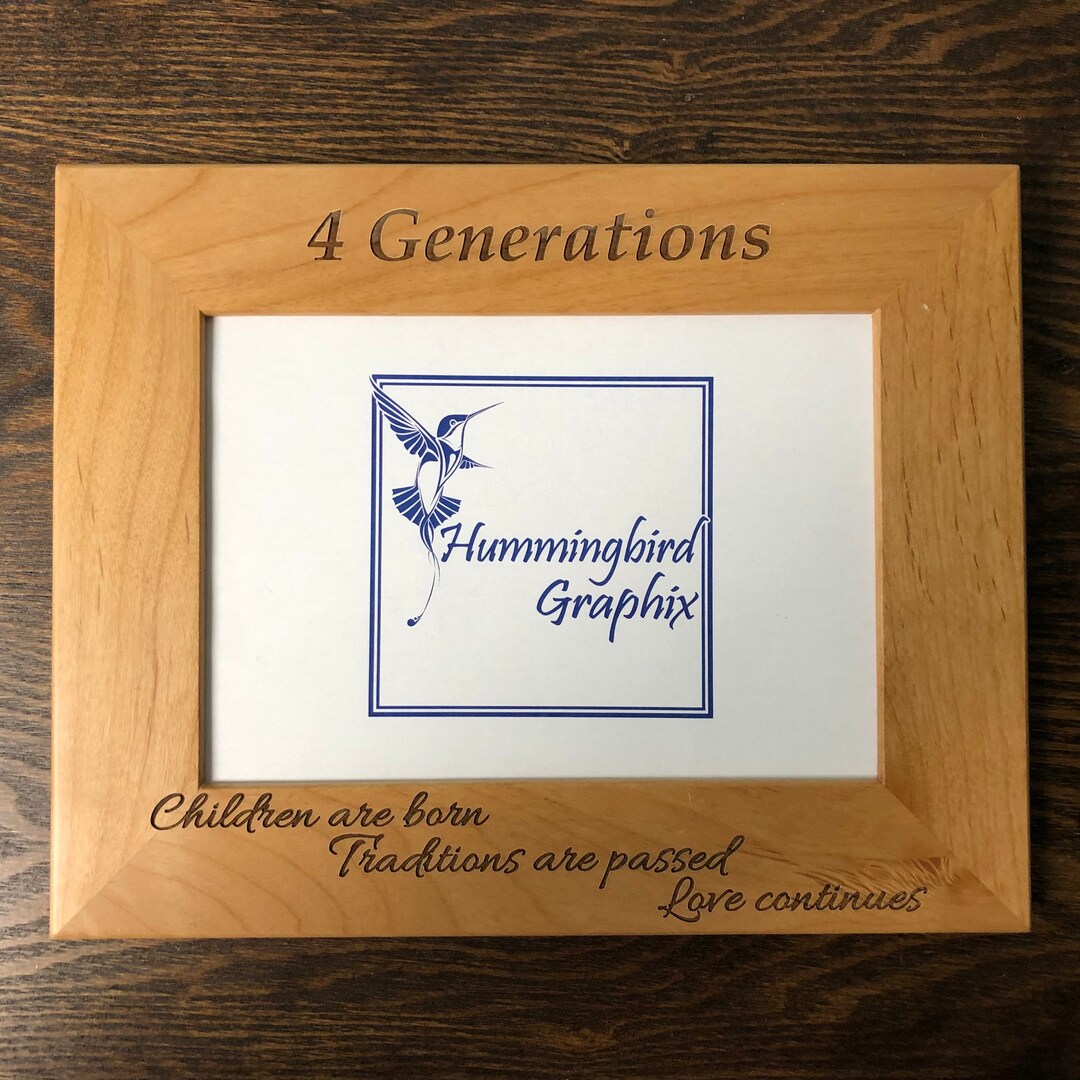 4 Generations Picture Frame - Horizontal, Mother's Day Gift, Mom Gift ...