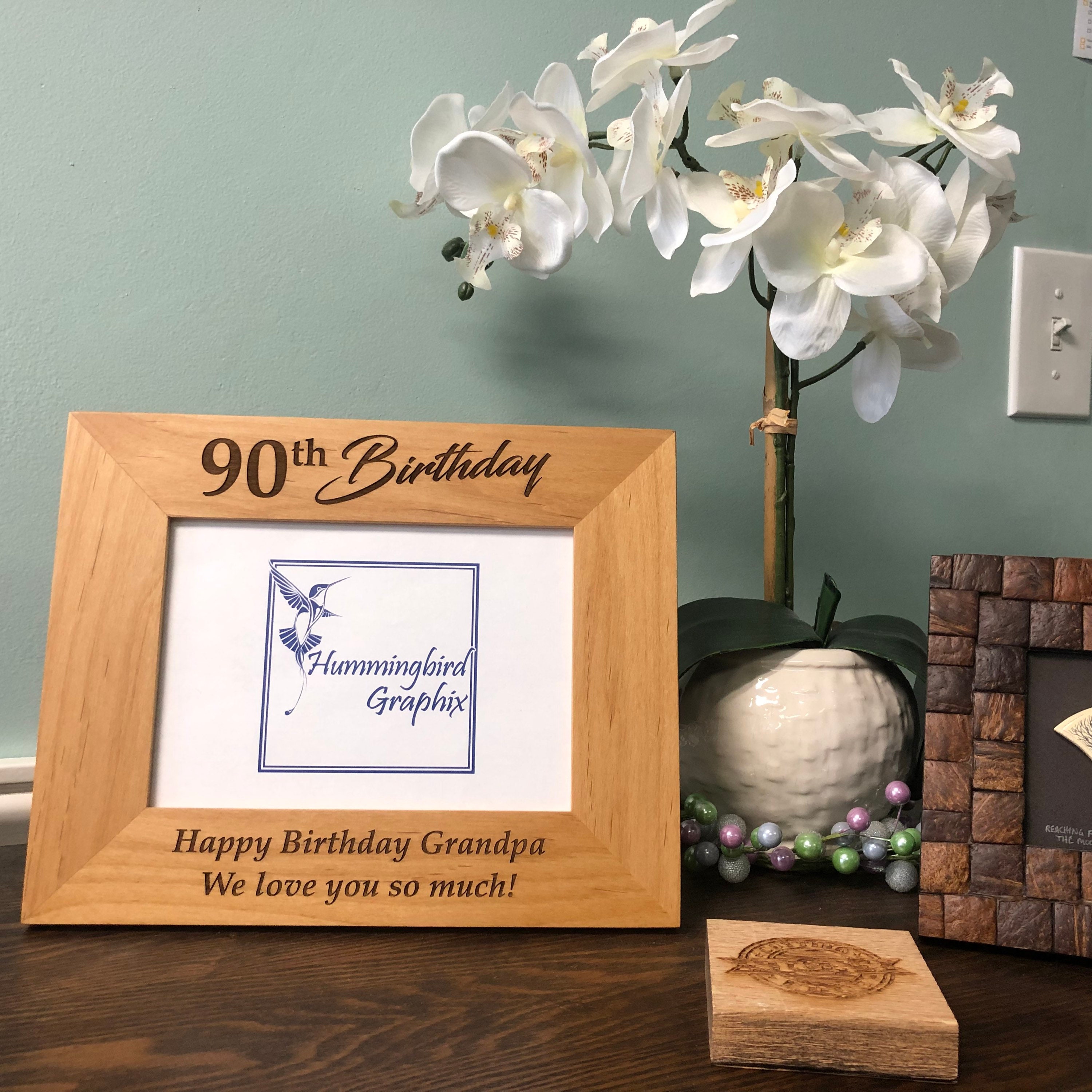 90th Birthday Photo Frame Personalized Birthday Frame 90th - Etsy