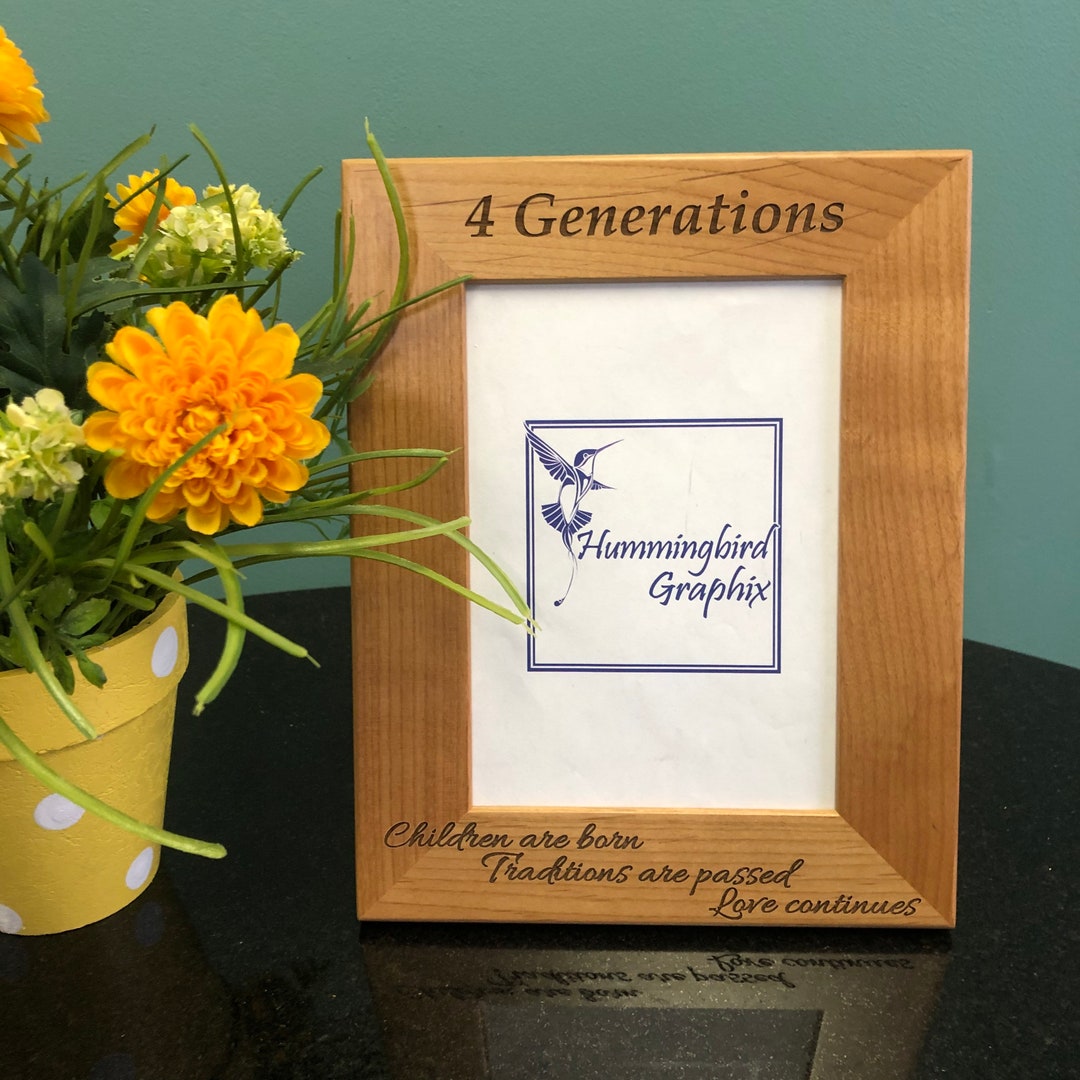 4 Generations Picture Frame, Mother's Day Gift, Mom Gift, Grandma Gift ...