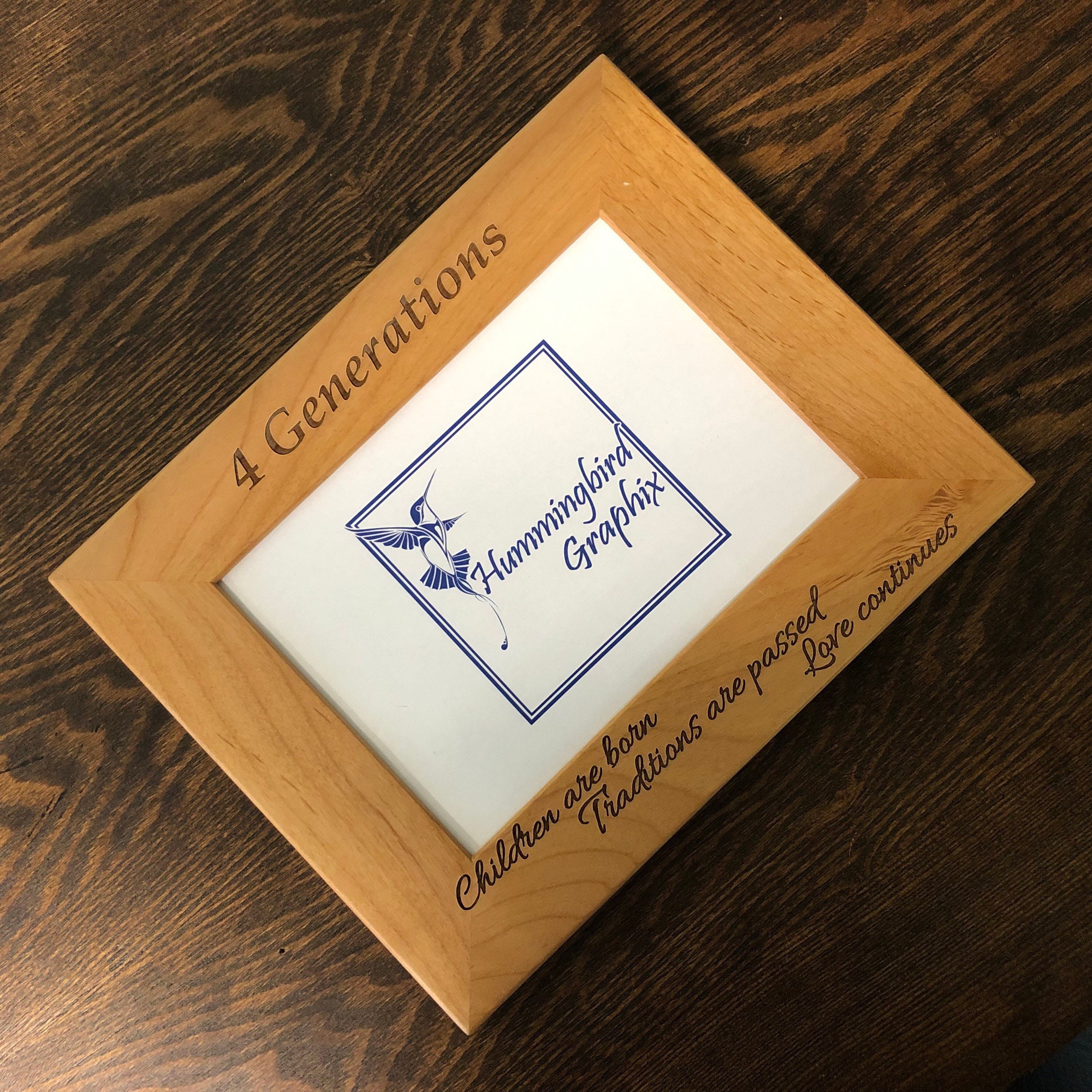 4 Generations Picture Frame Horizontal Mother's Day - Etsy