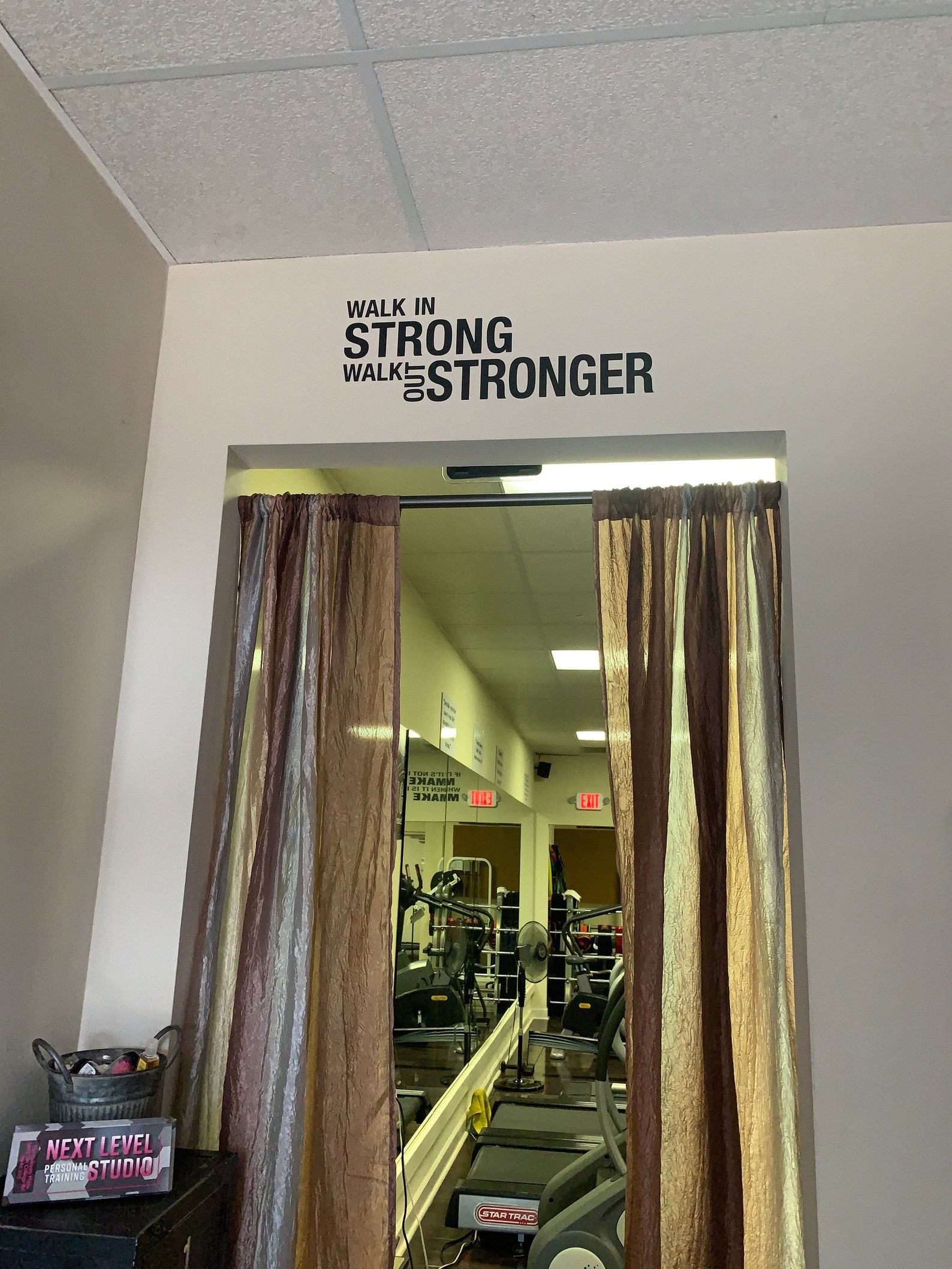Wall Decal Walk in Strong Walk Out Stronger Gym Decal | Etsy