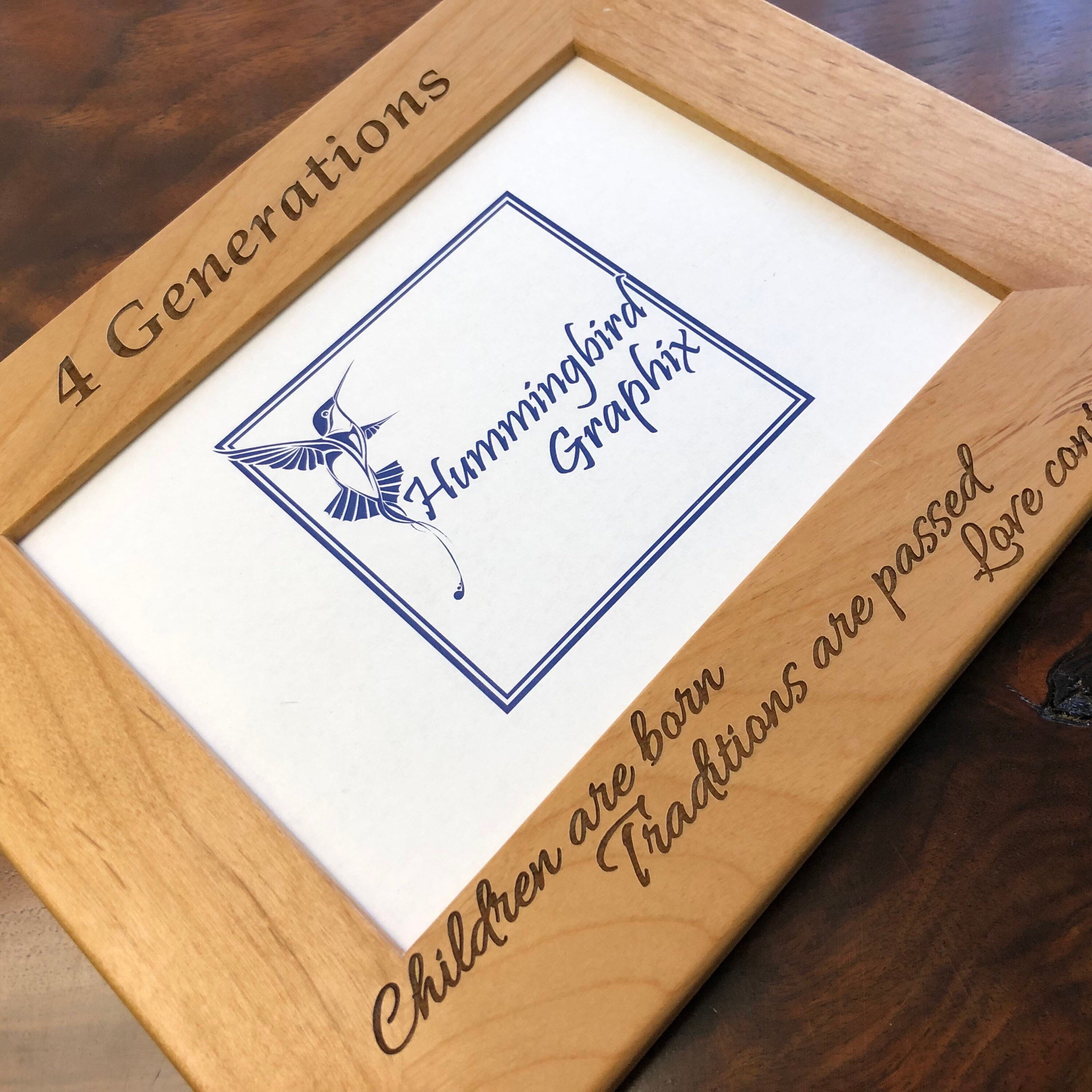 4 Generations Picture Frame Horizontal Mother's Day - Etsy