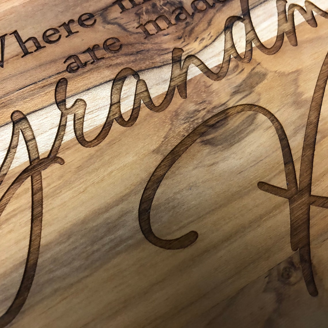 Laser Engraved Wood Cutting Board "grandma's Kitchen", Gift for a ...