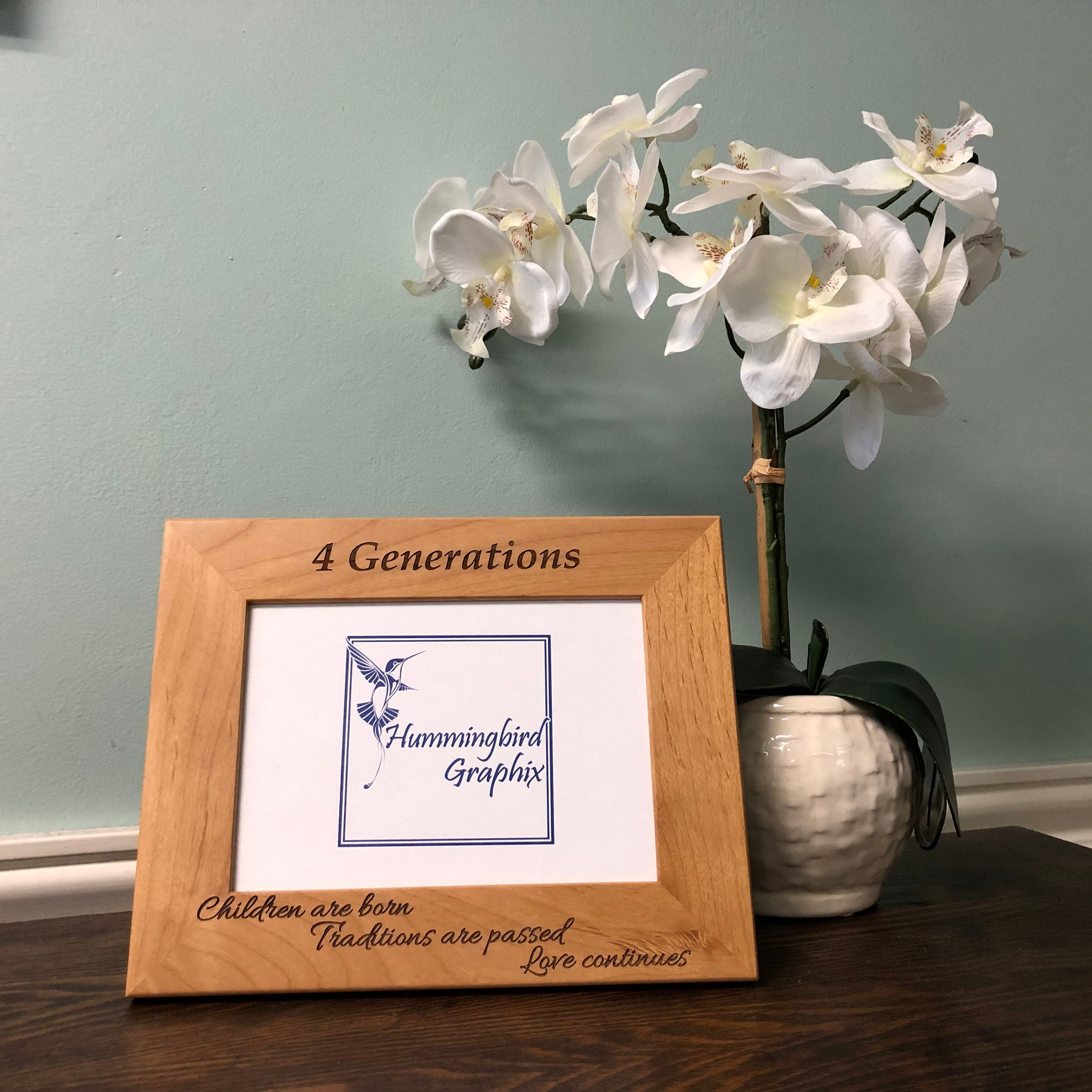 4 Generations Picture Frame Horizontal Mother's Day - Etsy